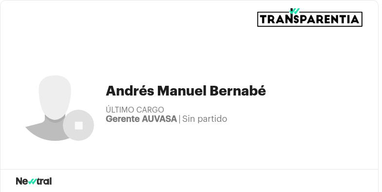 Conoce el salario público de Andrés Manuel Bernabé | Transparentia | Newtral
