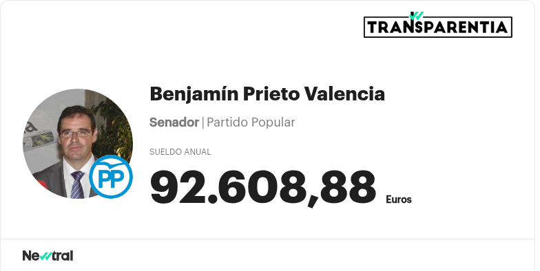 Conoce el salario público de Benjamín Prieto Valencia | Transparentia | Newtral