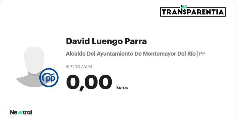 Conoce el salario público de David Luengo Parra | Transparentia | Newtral