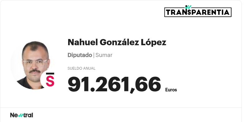 Conoce el salario público de Nahuel González López | Transparentia | Newtral