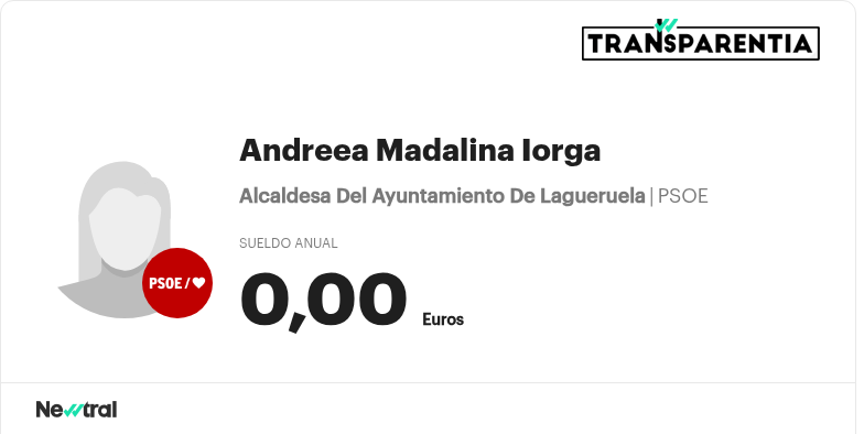 Conoce el salario público de Andreea Madalina Iorga | Transparentia ...