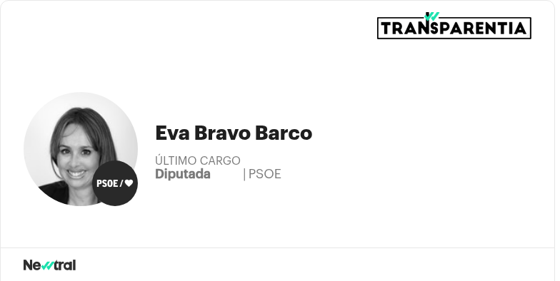 Conoce el salario público de Eva Bravo Barco | Transparentia | Newtral