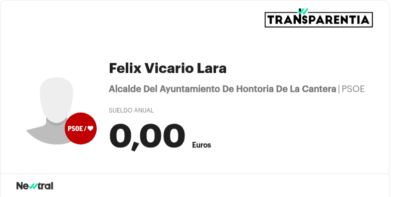 Conoce el salario público de Felix Vicario Lara | Transparentia | Newtral