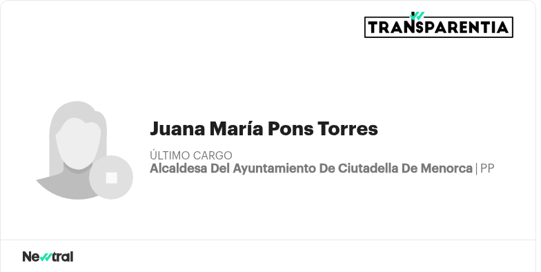 Conoce el salario público de Juana María Pons Torres | Transparentia ...