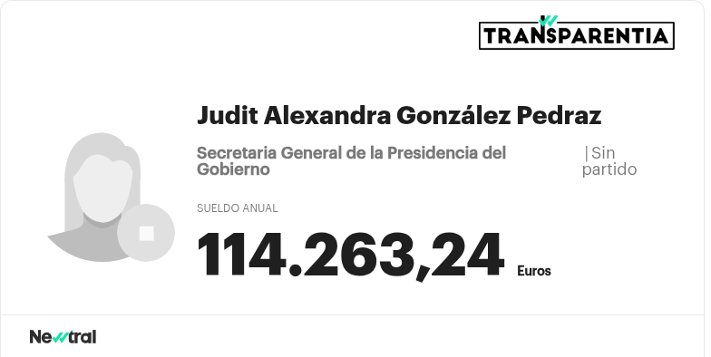 Conoce el salario público de Judit Alexandra González Pedraz ...