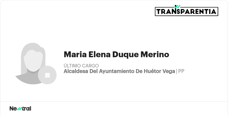 Conoce el salario público de Maria Elena Duque Merino | Transparentia ...
