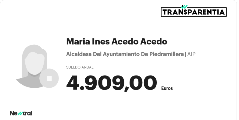 Conoce el salario público de Maria Ines Acedo Acedo | Transparentia ...
