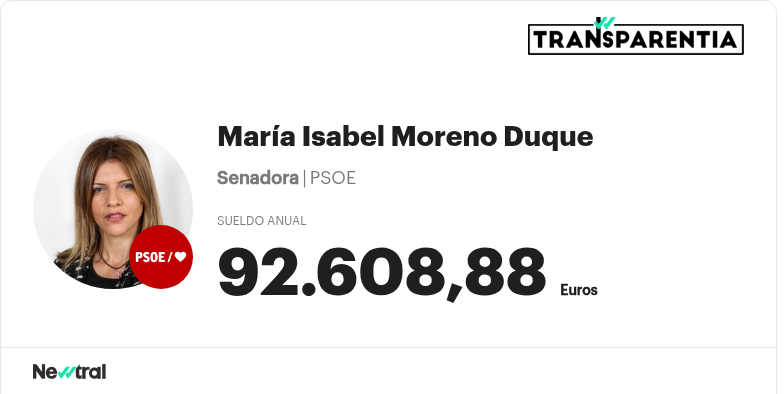Conoce el salario público de María Isabel Moreno Duque | Transparentia ...