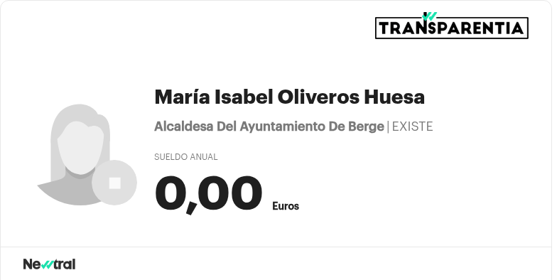 Conoce el salario público de María Isabel Oliveros Huesa ...