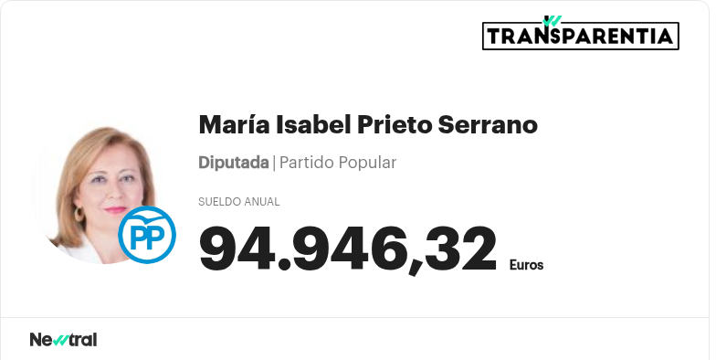 Conoce el salario público de María Isabel Prieto Serrano ...
