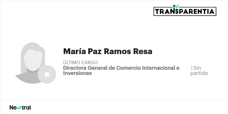 Conoce el salario público de María Paz Ramos Resa | Transparentia | Newtral