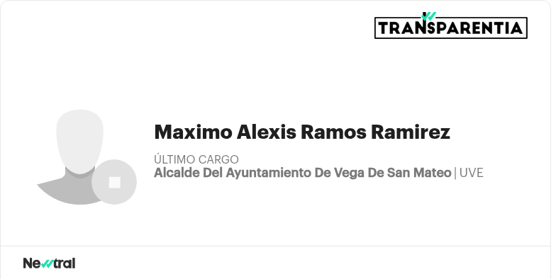 Conoce el salario público de Maximo Alexis Ramos Ramirez ...