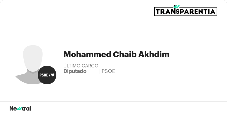 Conoce el salario público de Mohammed Chaib Akhdim | Transparentia ...