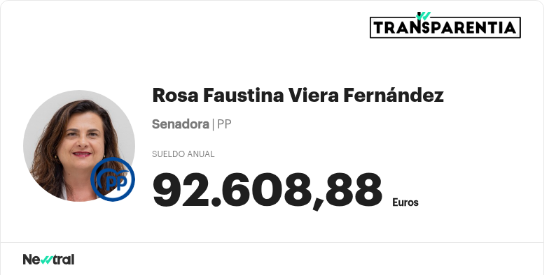 Conoce el salario público de Rosa Faustina Viera Fernández ...